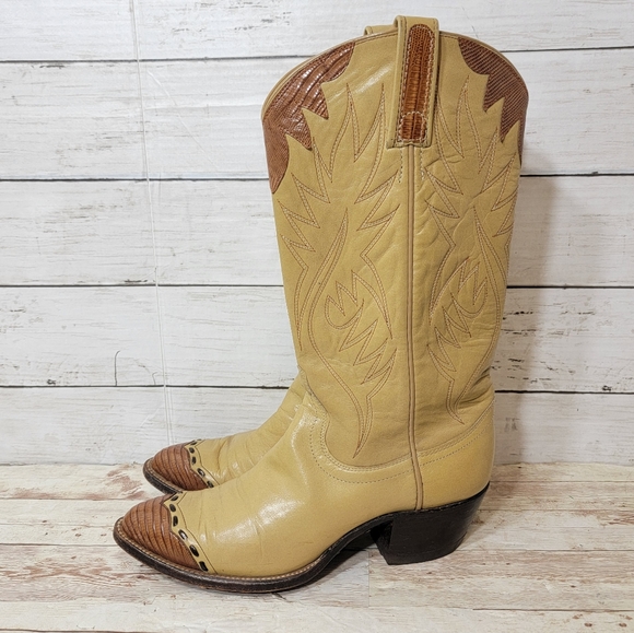 Dan Post | Shoes | Dan Post Vintage Tan Western Boots | Poshmark